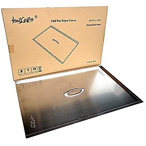 Fryer Cover Stainless Steel 40-50 lbs -23 1/2" L x 13 1/2" W x 1/2" D