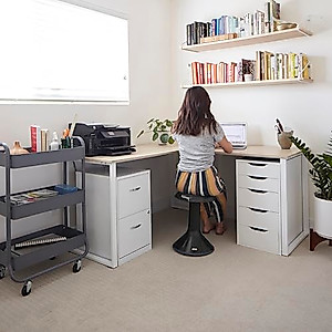 ECR4Kids ACE Active Core Engagement Wobble Stool, 18-Inch Seat Height, Flexible Seating, Black