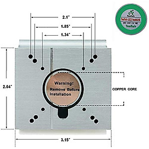TX Aluminium Heatsink Cooling Fan+44mm Lens 60 Degree for 50W 100W LED Chip (Heatsink+60 Degree Lens)