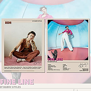 pictures Harry - Styles Posters - Harry's House Music Album Poster Cover Signed Limited Edition Poster Canvas Wall Art Room Aesthetic Decor Set of 6 Frameless 8x10 Inches…