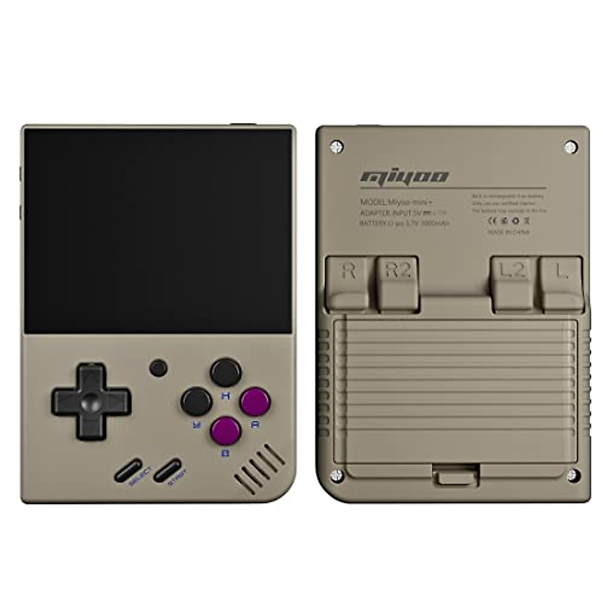 Miyoo Mini Plus Handheld Retro Game Console 128G, Linux Cortex-A7 1.2GHz, 3.5-Inch IPS Screen Portable Arcade Rechargeable Games Emulators for Kids Adults (Grey)