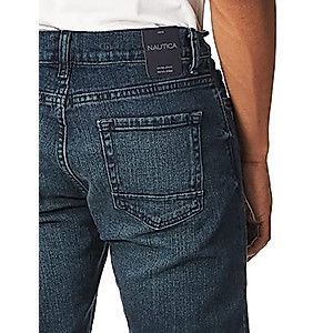 Nautica Men's 5 Pocket Slim Fit Stretch Jean, Smokey Blue Wash, 30W 30L