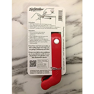 ZipSealer- The Original Zipper Lock Bag Sealer. The Easiest & Fastest Way To Seal Zipper Lock & Zip Top Bags. Patented. (Red)