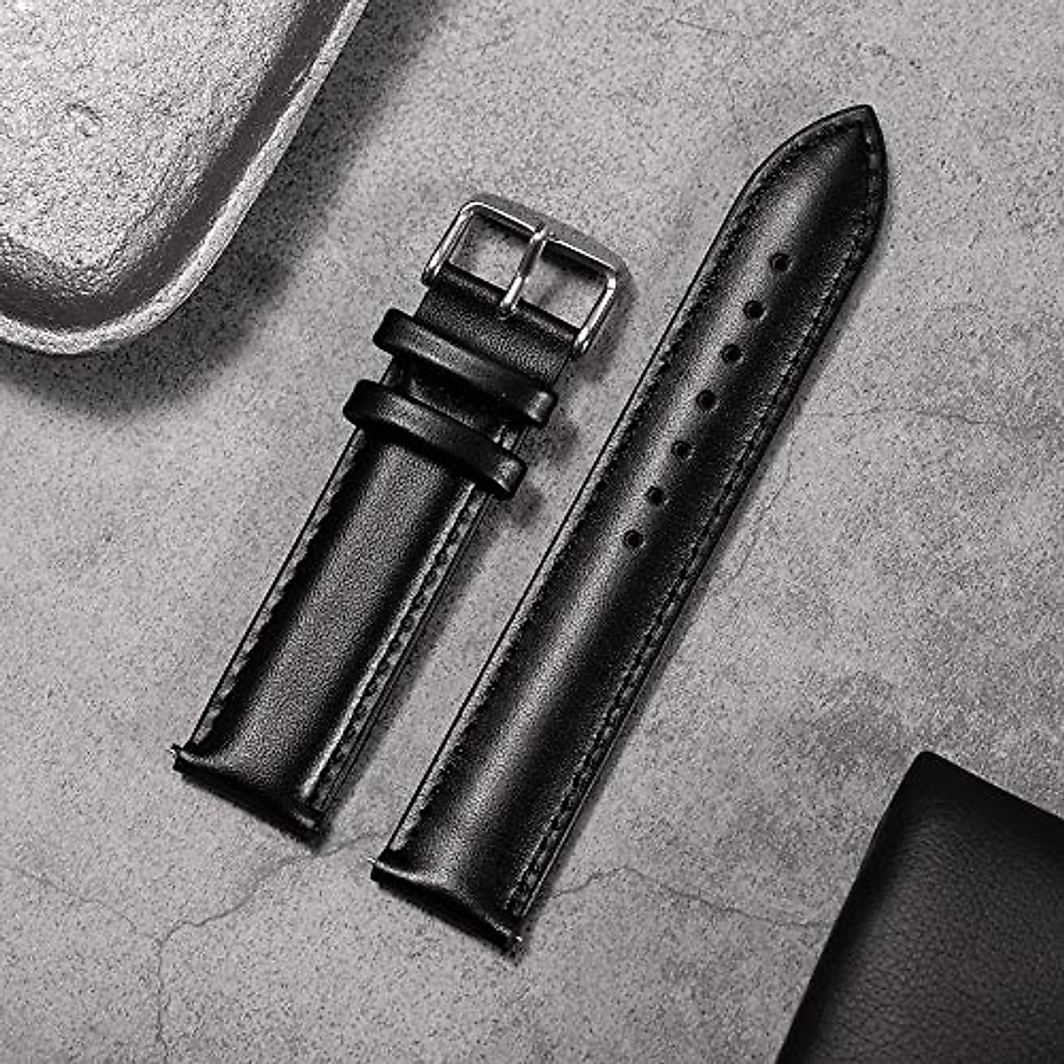 JL-BAND 5 colors optional Quick release strap leather strap full grain strap suitable for 18mm, 19mm, 20mm, 21mm, 22mm, 23mm, 24mm (choose the appropriate size)