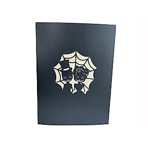 Corpse Couple, Corpse Bride and Groom, Funny Wedding Card, Birthday Card, Halloween, Valentine's Day, Day of the Dead, Dia de Muertos (on Flower)