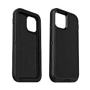 Defender Case for iPhone 12 Triple Layer Defense for iPhone 12 Pro Case SCREENLESS Edition Belt Clip Holster Black 6.1