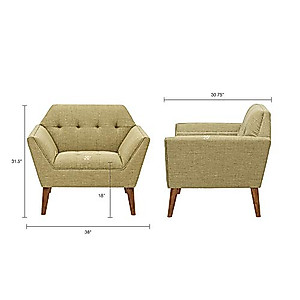 INK+IVY Lounge Yellow Multi, Modern Mid-Century Style Living Room Sofa Furniture