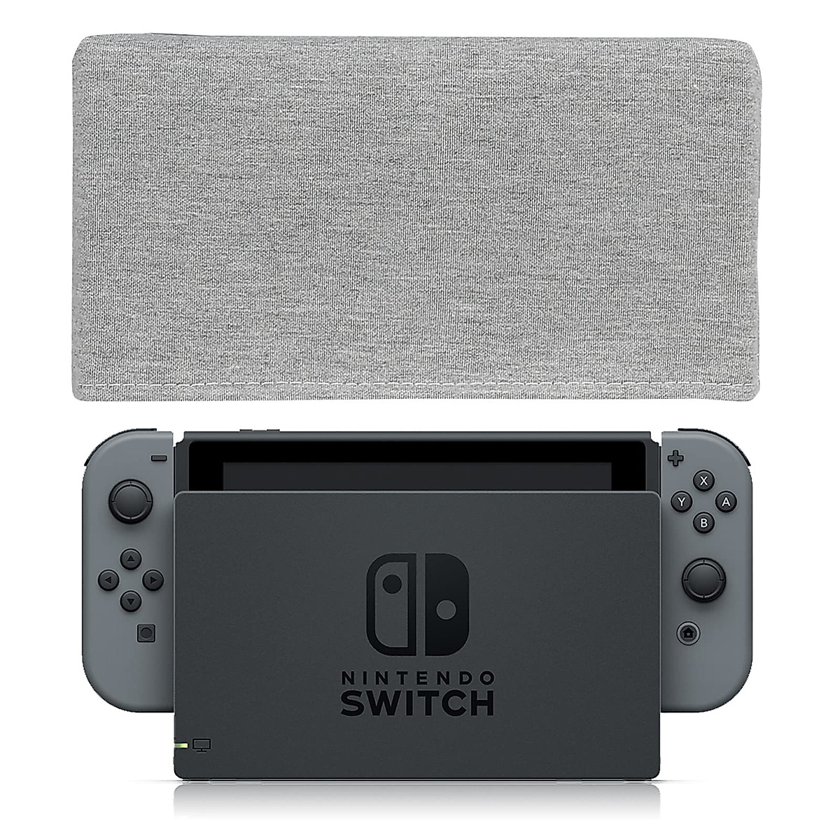 Dust Cover for Nintendo Switch & Switch OLED Dust Protector Custom Designed Water Proof for Nintendo Switch & Switch OLED Thick Fabric Precision Cut Easy Access Cable Port (Grey)