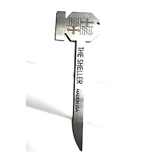 THE SHELLER- The flat, Stainless Steel, mallet/picker/bottle opener : the seafood Multi-tool