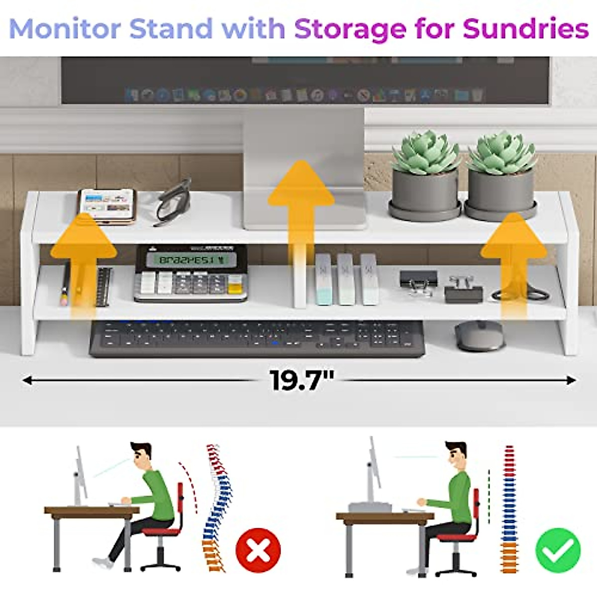 SEDETA L Shaped Computer Desk, Convertible 86.6" Home Office Desk or Corner Desk, L Office Desk with Drawer, Power Strip, Storage Cabinet, Monitor Stand & Storage Bag, White