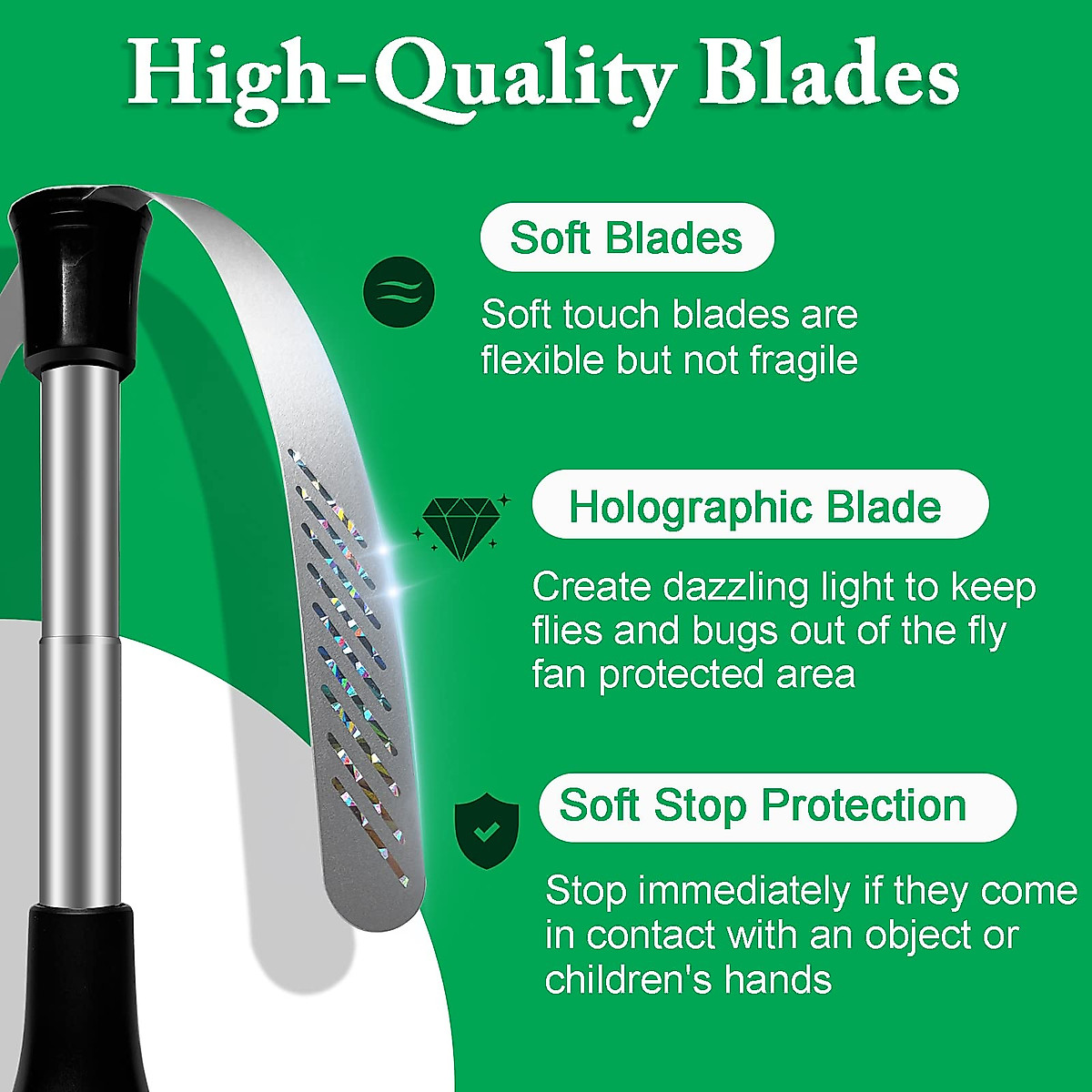 Volga 4 PCS Fly Fans for Tables,Fly Fan for Outdoor Tables with USB or Batteries Powered,Fly Repellent Fan with soft Blades,Food Fans to Keep Flies Away for Indoor Outdoor Party BBQ Home Picnics