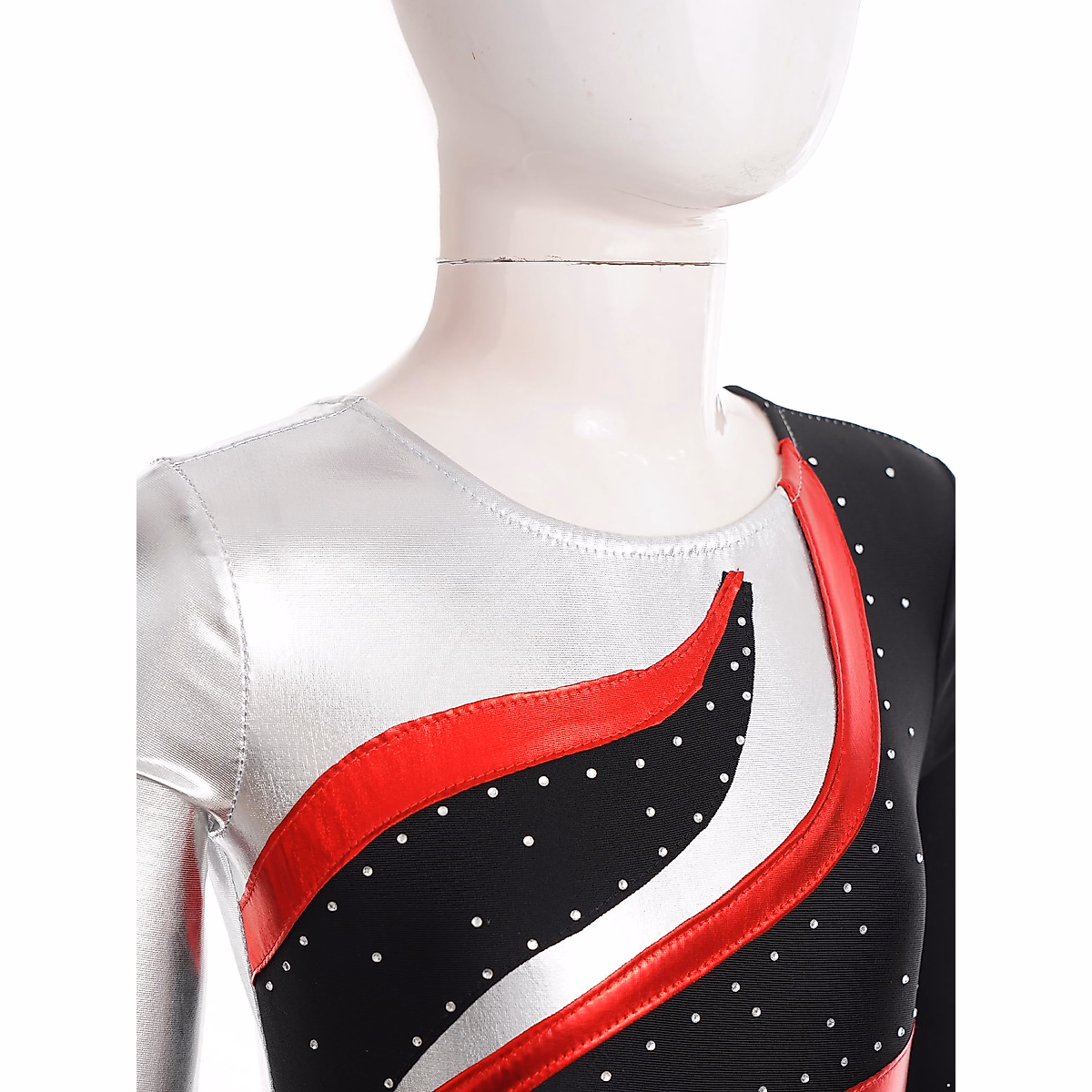 LiiYii Girls Tank Ballet Unitard Long Sleeve Camisole Gymnastics Leotards Dance Wear Biketards with Shorts Red 8 Years