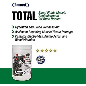 Ramard Total Pre & Probiotic Plus Blood Fluids Muscle Replenishment Supplement Bundle - 50 Million CFU Formulated w/Natural Chicory Inulin, & Electrolytes for Equine, Foals & Adult Horses Supplements