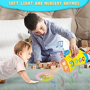 HISTOYE Kids Musical Flashlight Toys for Toddler Night Light Projector Toys for Baby Boy Girl 12-18 Months Pacify Flashlight Baby Toys with Lights and Music Toy Gifts for 1 2 3 4 Year Old Girl Boy