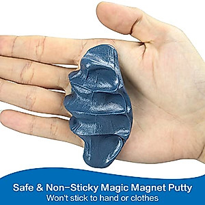 JAYEE Blue Magnetic Slime Putty, Magic Slime Hand Soft Putty with Upgraded Bigger Magnet Fidget Game Stress Relief Thinking Educational Toy Christmas Birthday Gifts for Boys Girls Adults(Blue)
