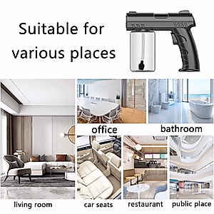 Nano-Spray Gun, Handheld Household Nano-Atomizer, Blue Light Atomizer, Handheld Household Nano-Spray Gun, Wireless Charging Nano-Atomizer, Suitable for and Watering Plants and Trees (Black)