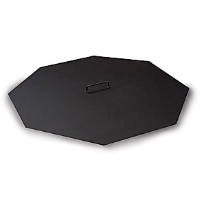 Flat Snuffer Cover One Piece- Round, Square, or Octagonal- Galvanized Metal with 2 Handle (Round, 42 inch)