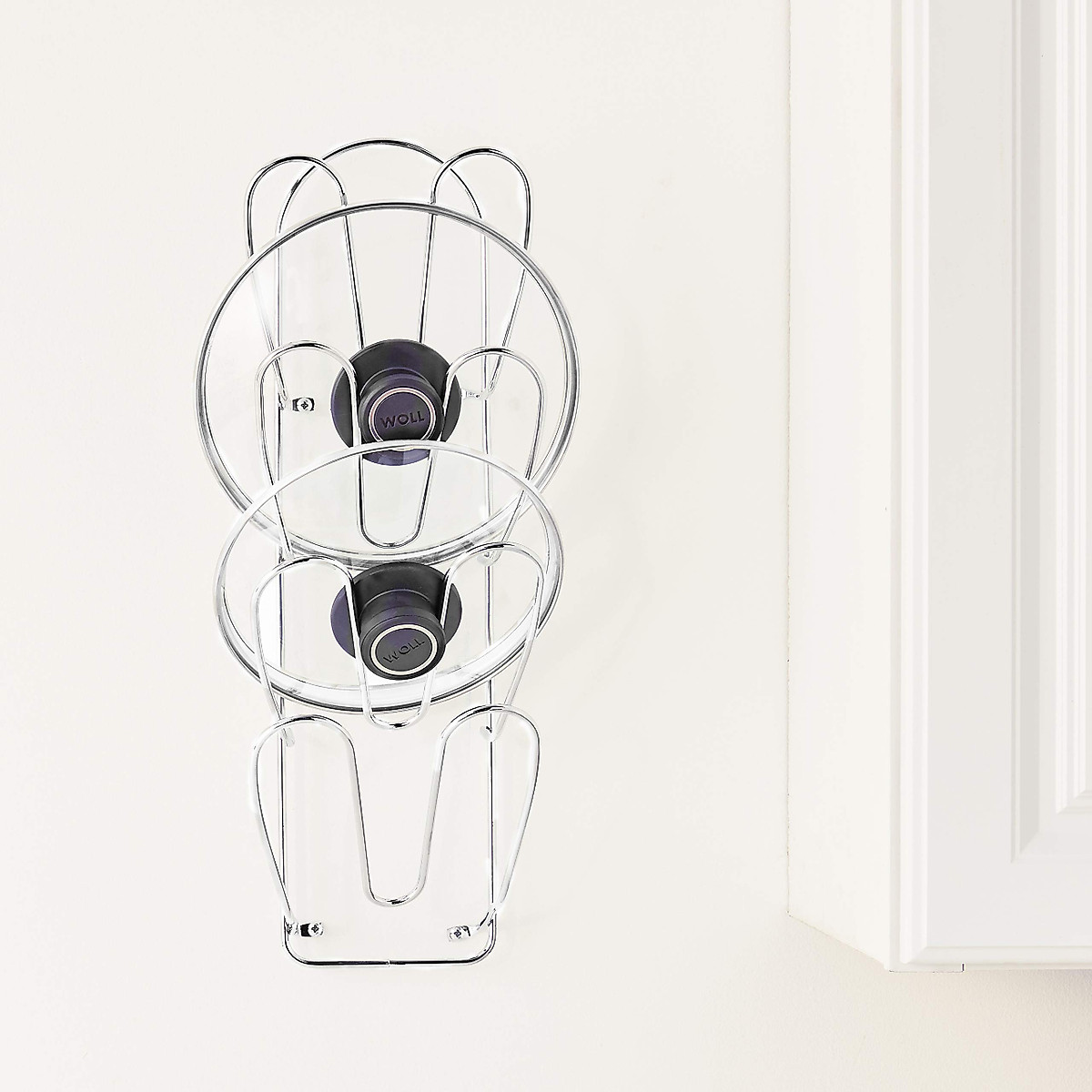 Spectrum Diversified Bloom Lid Organizer, Plate Rack, Cookie Sheet Holder, Wall Mount, Chrome