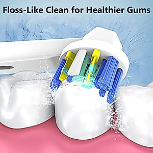 Aoremon Replacement Brush Heads for Oral b Braun Floss Action Pro 7000 Pro 1000 Pro 3000 Pro 5000 Vitality Toothbrush Models, 12Pack