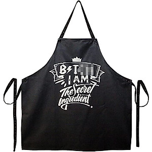 JOYPLUS I Am the Secret Ingredient Funny Aprons Birthday Gifts for Men,Women,Husband, Brother, Plus Size Aprons and Grilling BBQ Chef Chef Costume