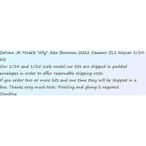 Premium Hobby kit YA0458 1/24 Car Kit for Models "Ally" Bowman 2022 Camaro ZL1 Nascar