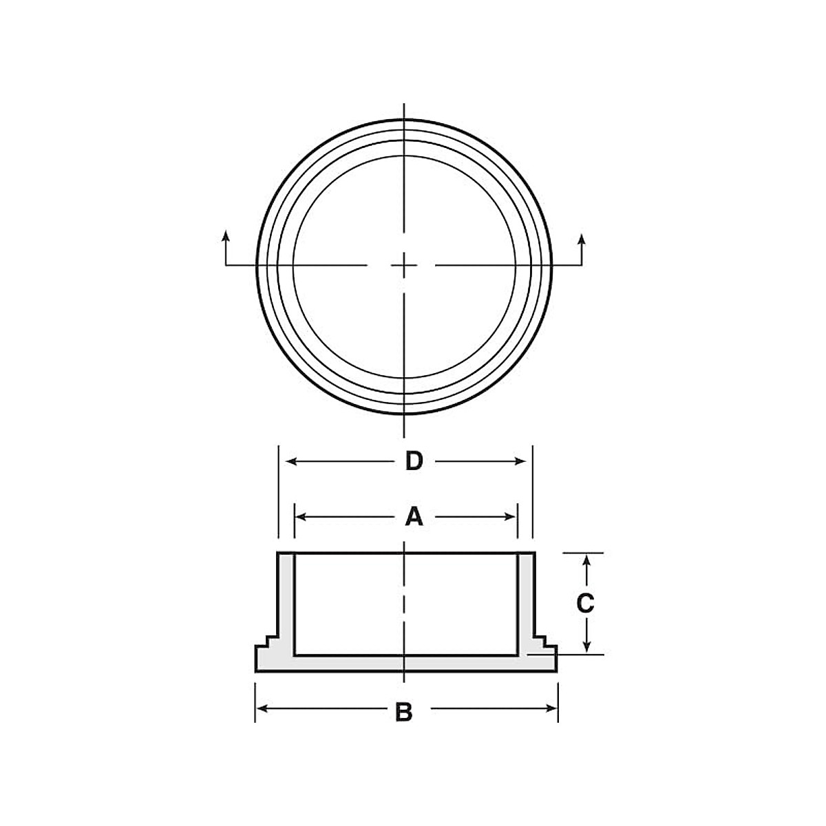 Caplugs EC-28 EC Series – Plastic Cap for Threaded Connectors, 8 Pack, Red LD-PE, Nominal Thread Size 1-3/4" Flanged, Protective Closures, Dirt and Moisture Seals, Finishing, Masking, Easy Removal