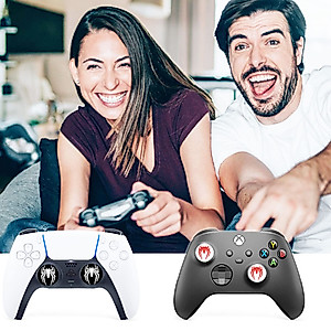 6Pcs Analog Thumb Grip Stick Cover, Wireless Controllers Game Remote Joystick Cap, Fantastic Non-Slip Silicone Handle Protection Cover for PS5/PS4/Xbox one/360/NS PRO