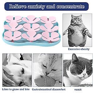 Slow Feeder Dog Bowls Silicone Slow Feeder Lick Down Eating Pet Calming Mat Anxiety Relief Training Wet Food Lick Pad with Suction Cup Interactive Feed Game Toy All Breed Dogs