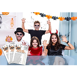 Halloween Guess Who Mommy or Daddy Game, Halloween Game for Baby Shower, Baby Shower Decorations, Fall Gender Reveal Party Supplies, Set of 30 Game Cards - WY18
