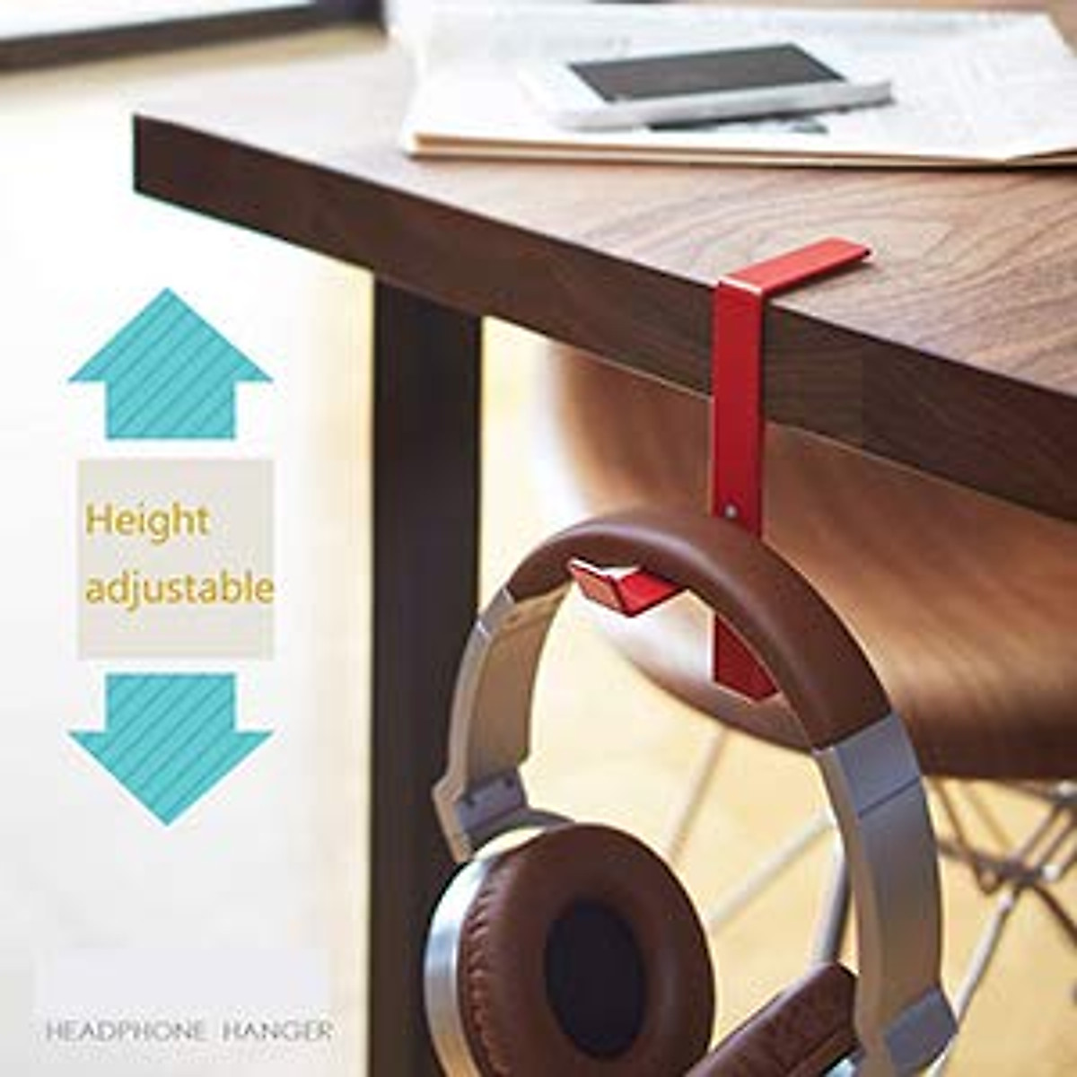 OneCut Headphone Hanger & Bag Hook,Universal Aluminum Metal Headphone Stand Holder for Bag,AirPods Max,HyperX Cloud II,Xbox,Turtle Beach,Bose,Beats PC Gaming Headset&Wireless Headphone(Classic Black)