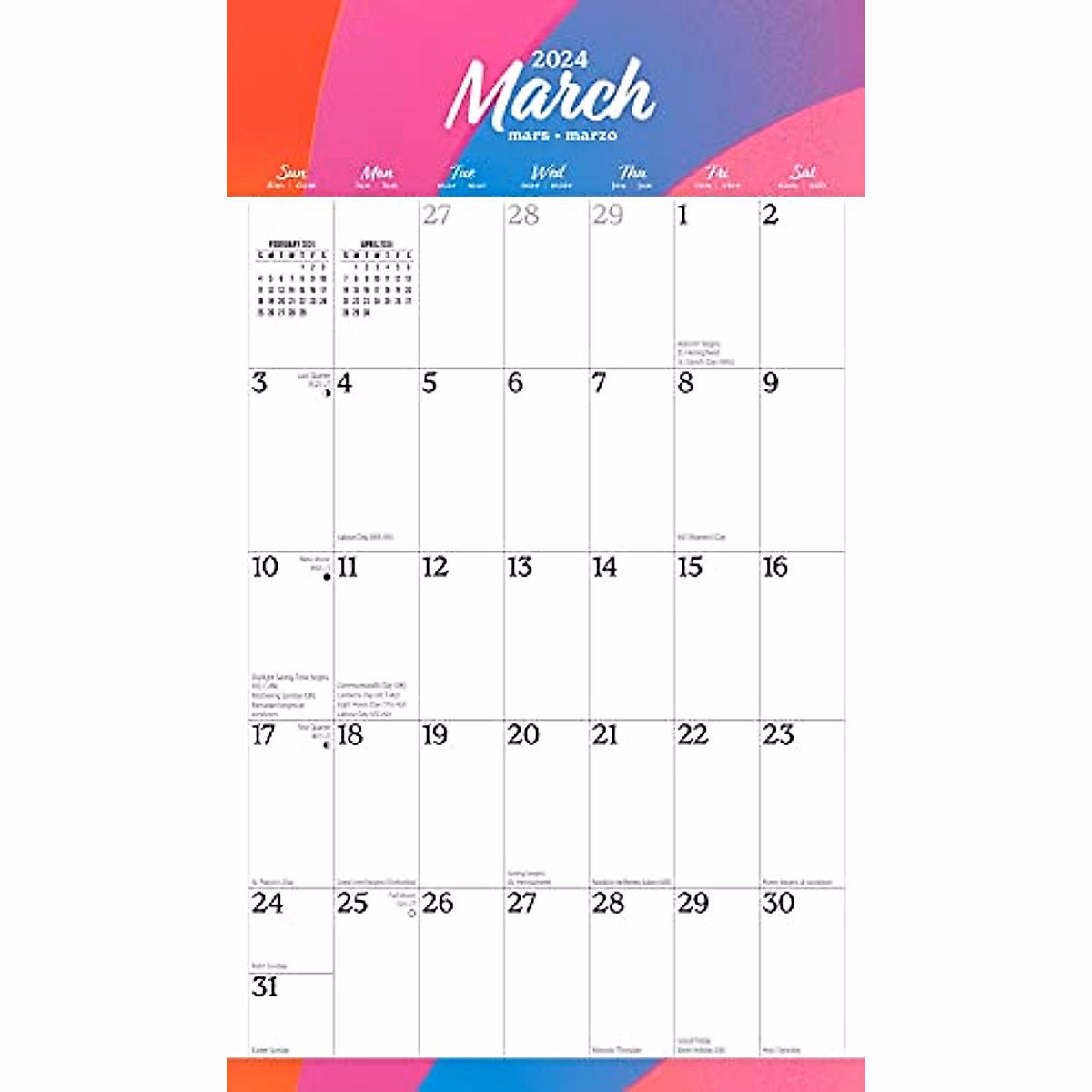 Big & Bright Large Print | 2024 14 x 24 Inch Monthly Deluxe Wall Calendar | Matte Paper | BrownTrout | Easy to See Large Font
