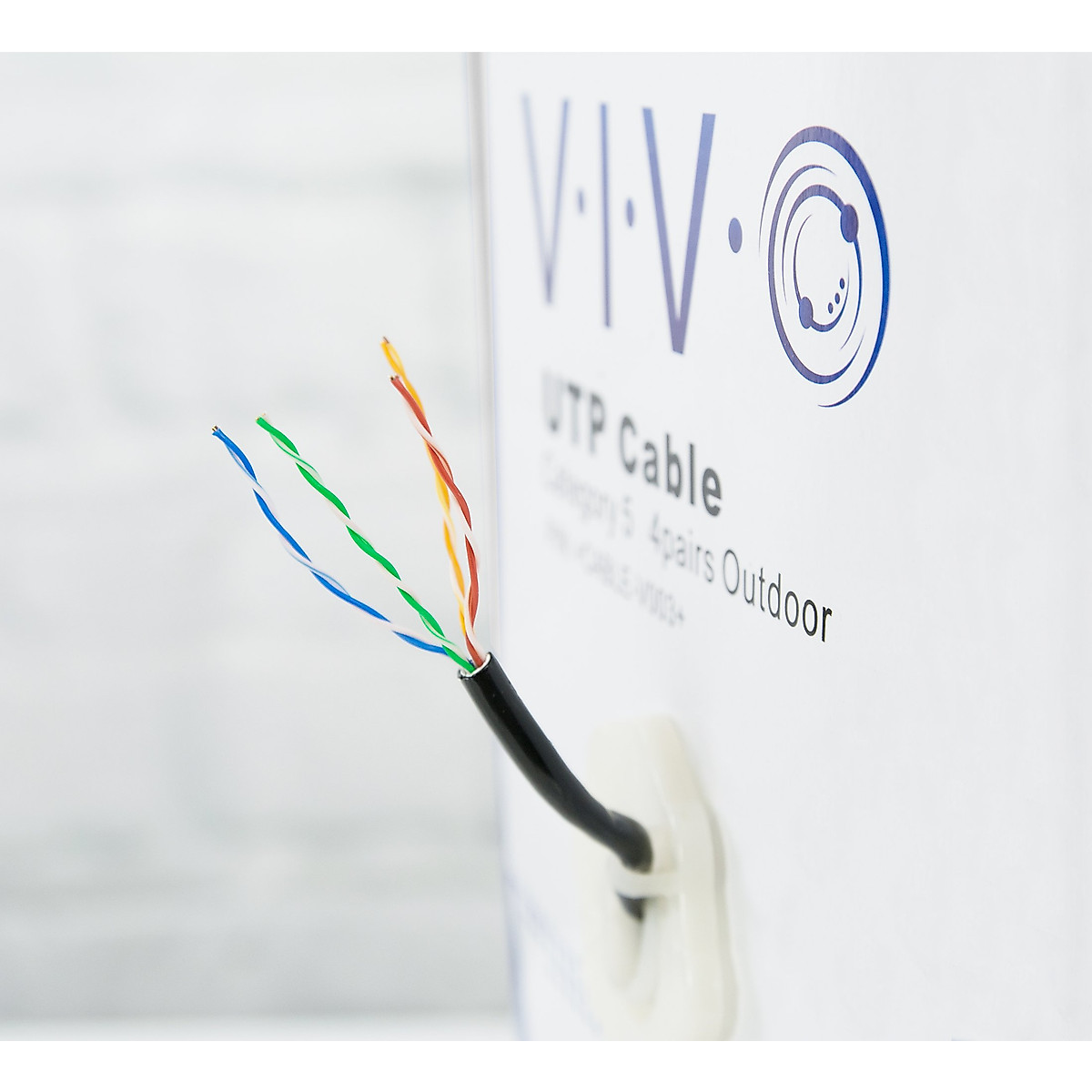 VIVO Black 1,000ft Bulk Cat5e, CCA Ethernet Cable, 24 AWG, UTP Pull Box, Cat-5e Wire, Waterproof, Outdoor, Direct Burial, CABLE-V003