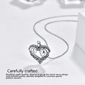 Horse Necklace for Women 925 Sterling Silver Celtic Horse Pendant Necklace Hypoallergenic Horse Jewelry Gift for Women Horse Lovers