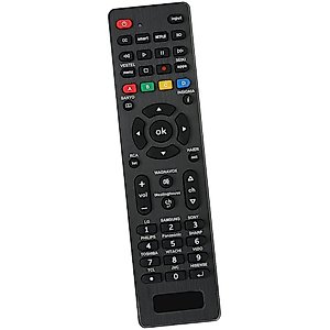 Amiroko Universal TV Remote Control for LG, Samsung, Sony, Philips, Panasonic, Sharp, Toshiba, Hitachi, Vizio, TCL, JVC, Hisense, Vestel, Seiki, Sanyo, Insignia, Magnavox, RCA, Westinghouse Smart TVs