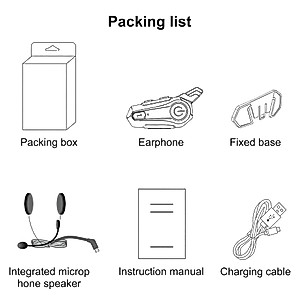 SOFFRIA Motorcycle Bluetooth Headset E1 2 Riders Wireless 400M Dirt Bike Helmet Intercom with CVC Noise Cancellation Stereo Music IPX6 Waterproof for Half/Open Face Helmet