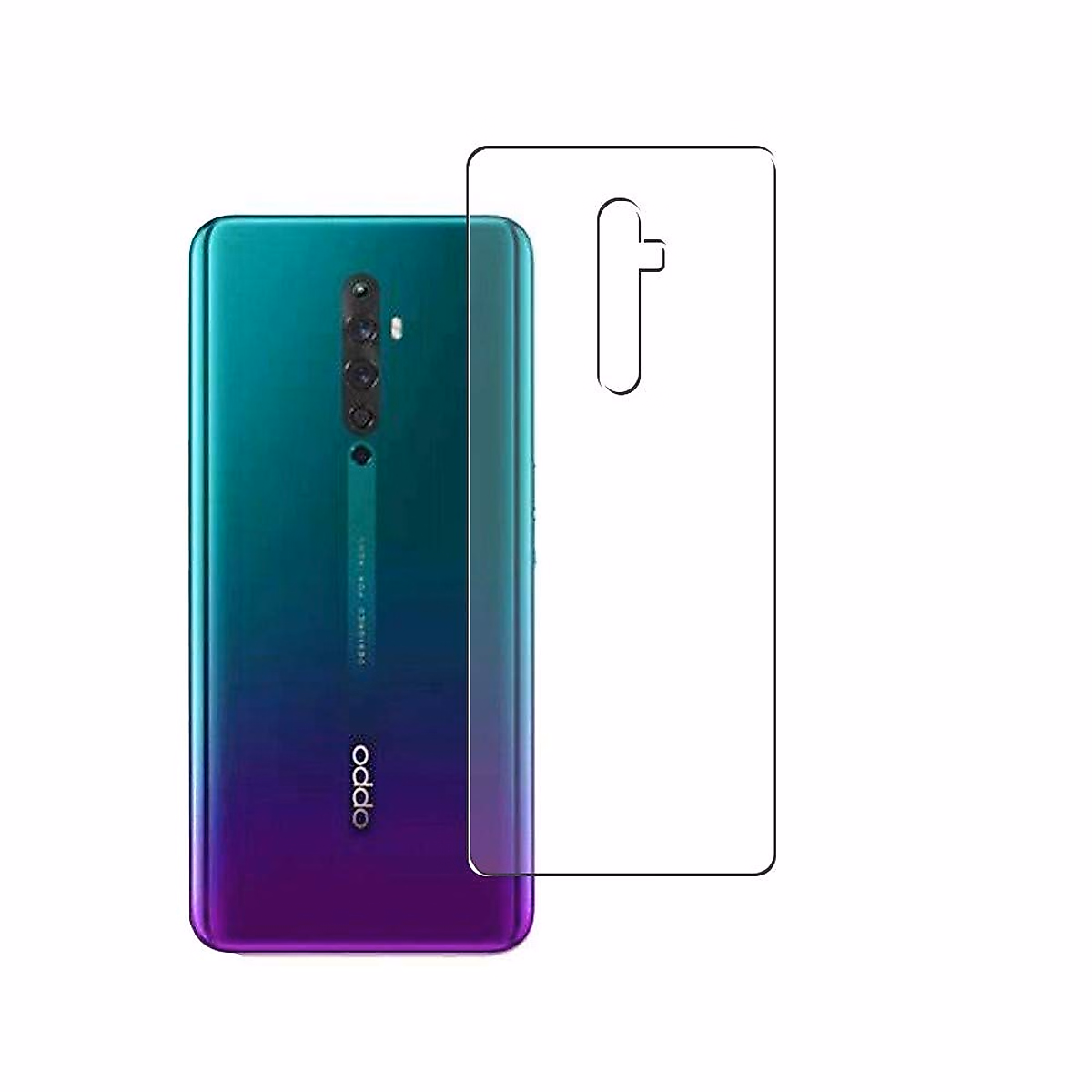 Puccy 2 Pack Back Screen Protector Film, compatible with Oppo Reno 2 TPU Guard Cover （ Not Tempered Glass/Not Front Screen Protectors）