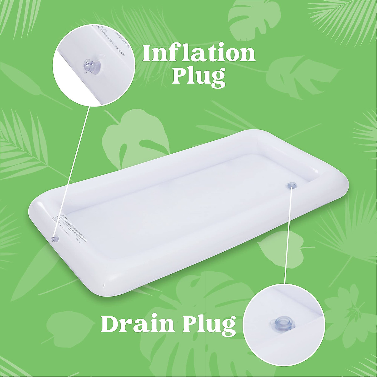 JOYIN Inflatable Serving Bars with Drain Plug (3 Sets), Inflatable Cooler Ice Buffet Salad Serving Trays for Indoor Outdoor Summer Beach Luau Party, Picnic, and Pool Party