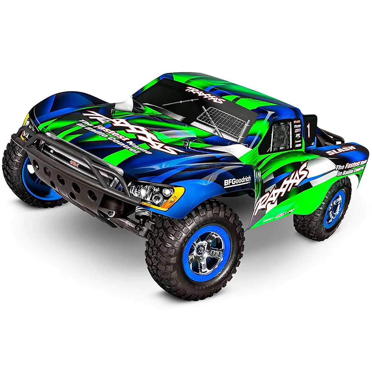 58034-1 - Slash: 1/10-Scale 2WD Short Course Racing Truck. Ready-to-Race with TQ 2.4GHz Radio System and XL-5 ESC (FWD/rev). Includes: 7-Cell NiMH 3000mAh Traxxas Battery
