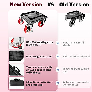 MAOERFUL Furniture Dolly Heavy Duty Furniture Movers with 5 Silent Rubber Wheels Carbon Steel Panel Furniture Lift Mover Tool Set, Perfect for Appliance, Sofa, Tables, Cabinet Piano - Max Load 3300LBS