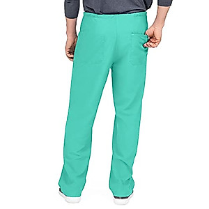 Medline PerforMAX Unisex Reversible Front-Drawstring Scrub Pants, Jade, Size Medium, Regular Inseam