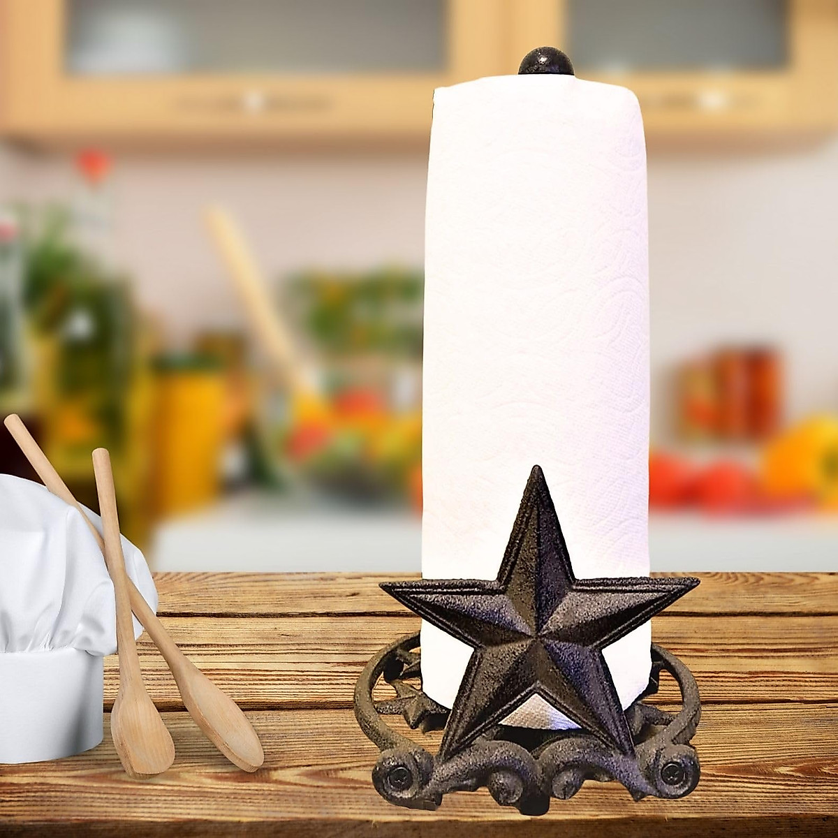 Metal Star Country Rustic Paper Towel Holder