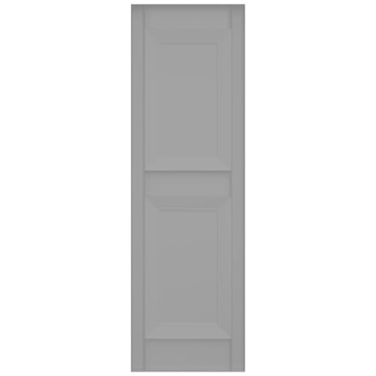 Ekena Millwork Lifetime Vinyl LP2S12X05500PG Standard Two Equal Panel Vinyls, Raised Panel Vinyl Shutters, w/Installation Shutter-Lok's & Matching Screws (Per Pair), 12"W x 55"H, Paintable