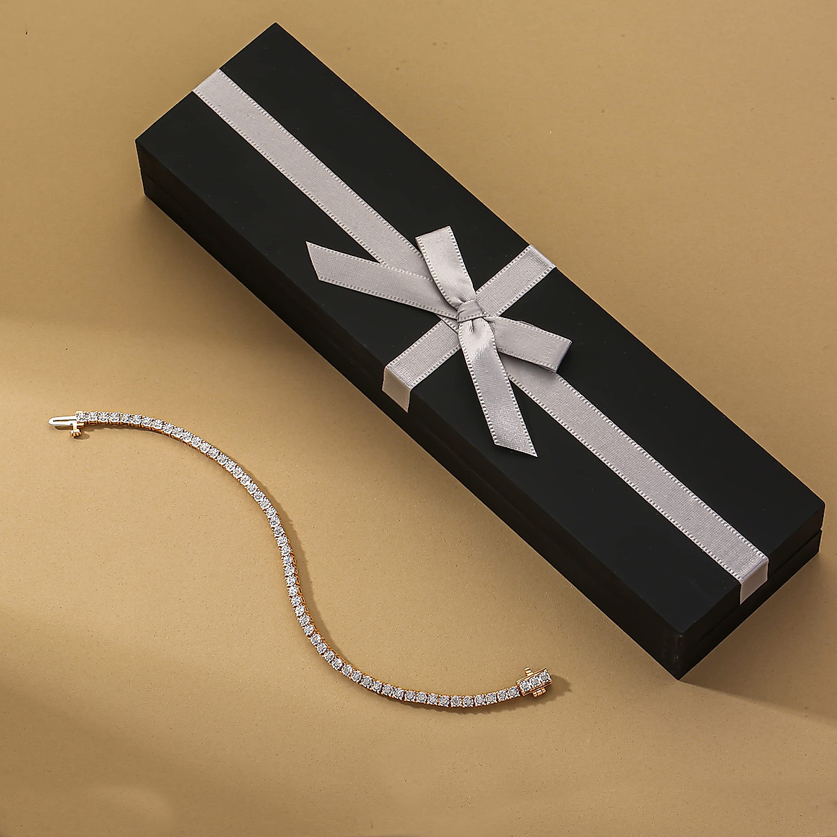 Beyond Brilliance 1.00 Carat Round Natural Diamond Bracelets for Women | Sterling Silver Tennis Bracelet | Fine Jewelry for Her | Timeless Design | Gift Box Included