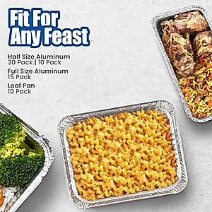 EHOMEA2Z Large Aluminum Pans (15 Pack) Full Size Deep Foil Disposable Durable Large Steam Table Pans for Baking Serving, Chafing Trays for Caterers, Bakeware 21 x 13 x 3