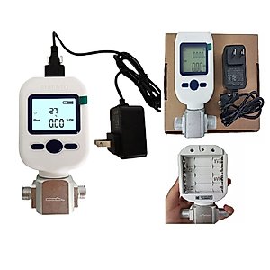 Digital Gas Mass Flow Meter Air Argon Nitrogen Oxygen Flow Rate Meter Range 0-100L/Min MF5708