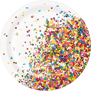 Creative Converting Confetti Sprinkles Dessert Plates, 24 ct