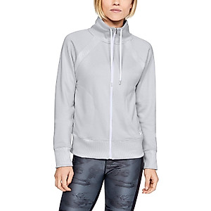 Under Armour Women's Dockside Fish Full Zip, Halo Gray (014)/White, X-Small
