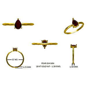 MOONEYE Natural Larimar 6x4mm Pear Shaped Solitaire Ring 925 Sterling Silver Women Wedding Anniversary Ring (Sterling Silver, 10)