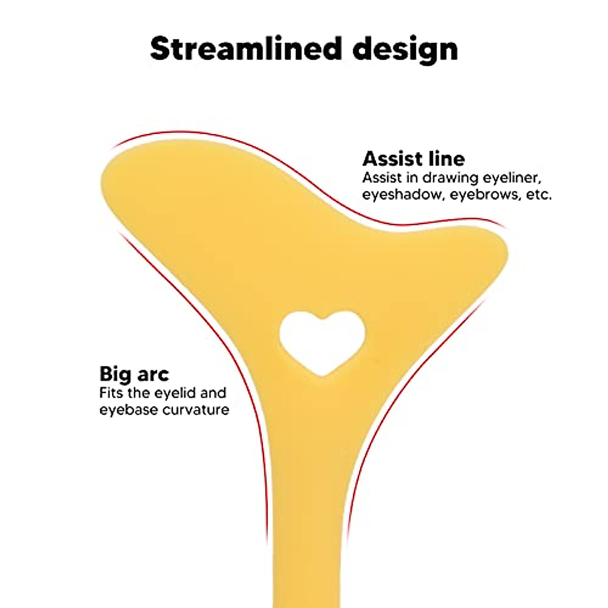 FILFEEL Eyeliner Stencils, Silicone Tip Eyeliner Aid Eyebrow Pencil Stencil, Multifunctional Mascara Eyeliner Drawing Aid Makeup Applicator Tool for Eyeliner, Eyebrow Pencil and