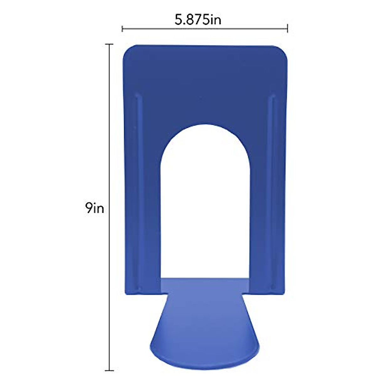 Clipco Premium Book Ends with Anti-Slip Pad 9-inch (Pack of 12) (Blue)